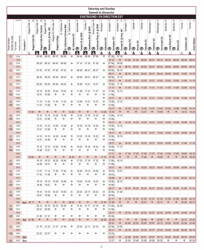 Niagara Falls Go Train Schedule for the Season - Niagara Falls Blog