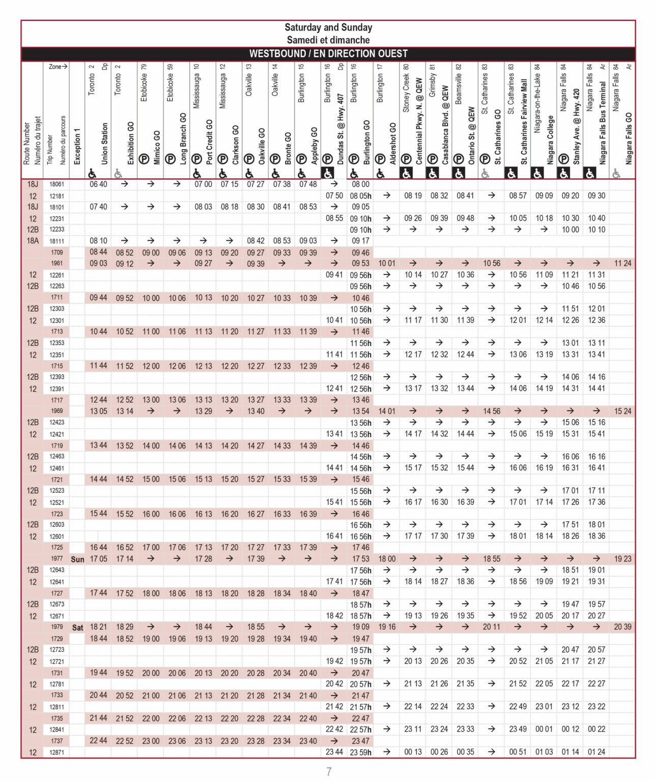 Niagara Falls Go Train Schedule for the Season - Niagara Falls Blog