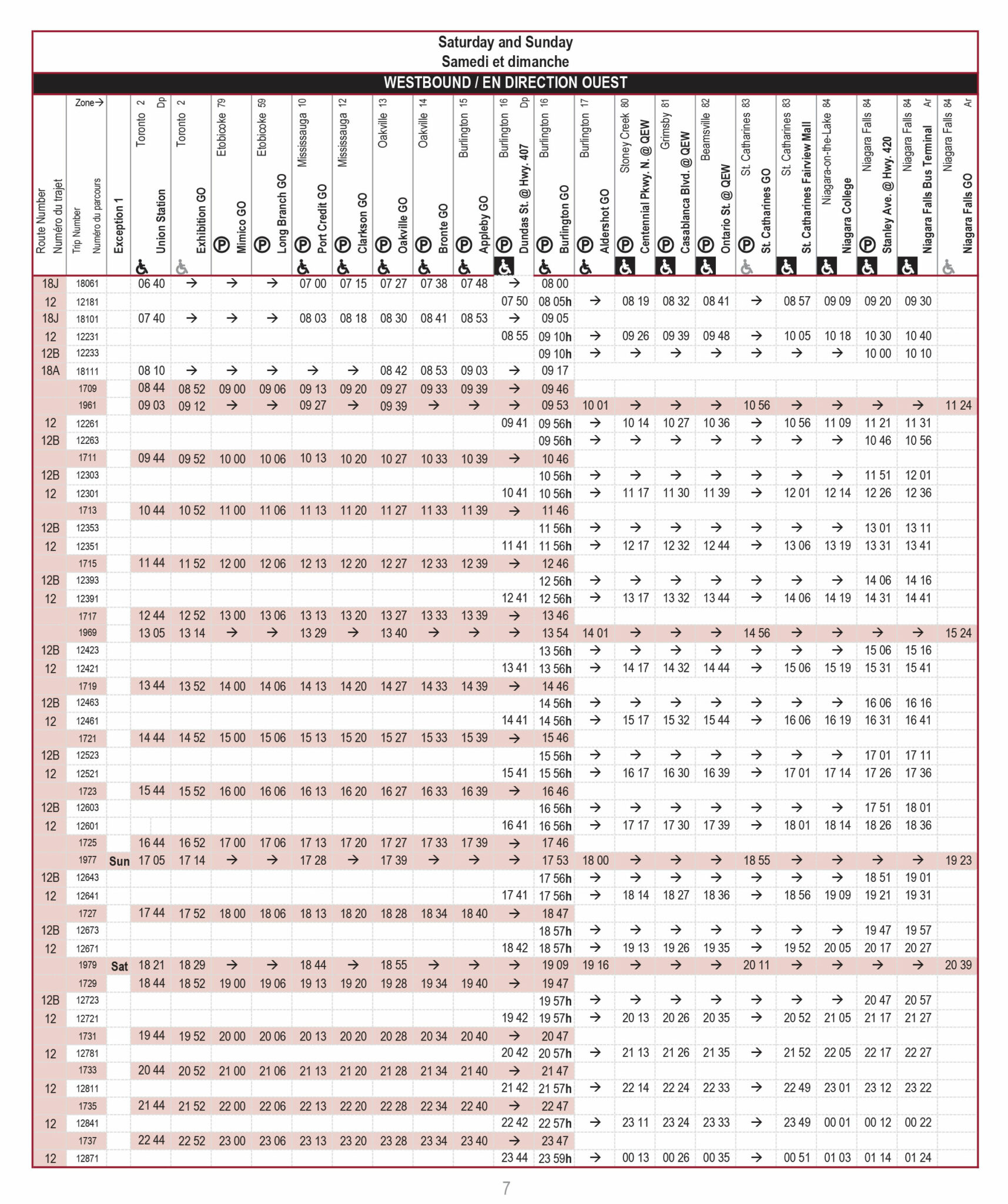 Niagara Falls Go Train Schedule for the Season - Niagara Falls Blog
