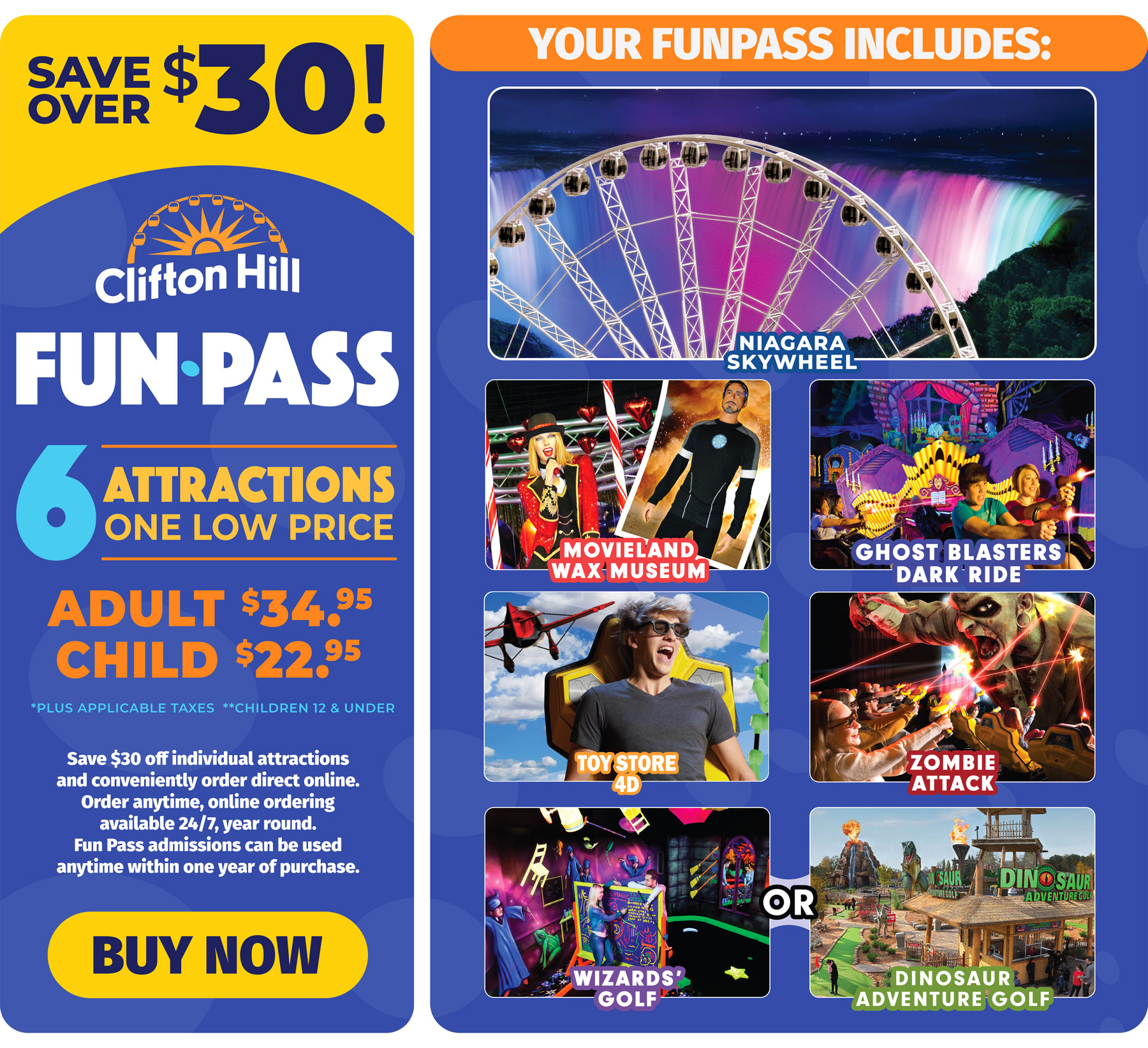 Clifton Hill FUN PASS | Clifton Hill Niagara Falls, Canada