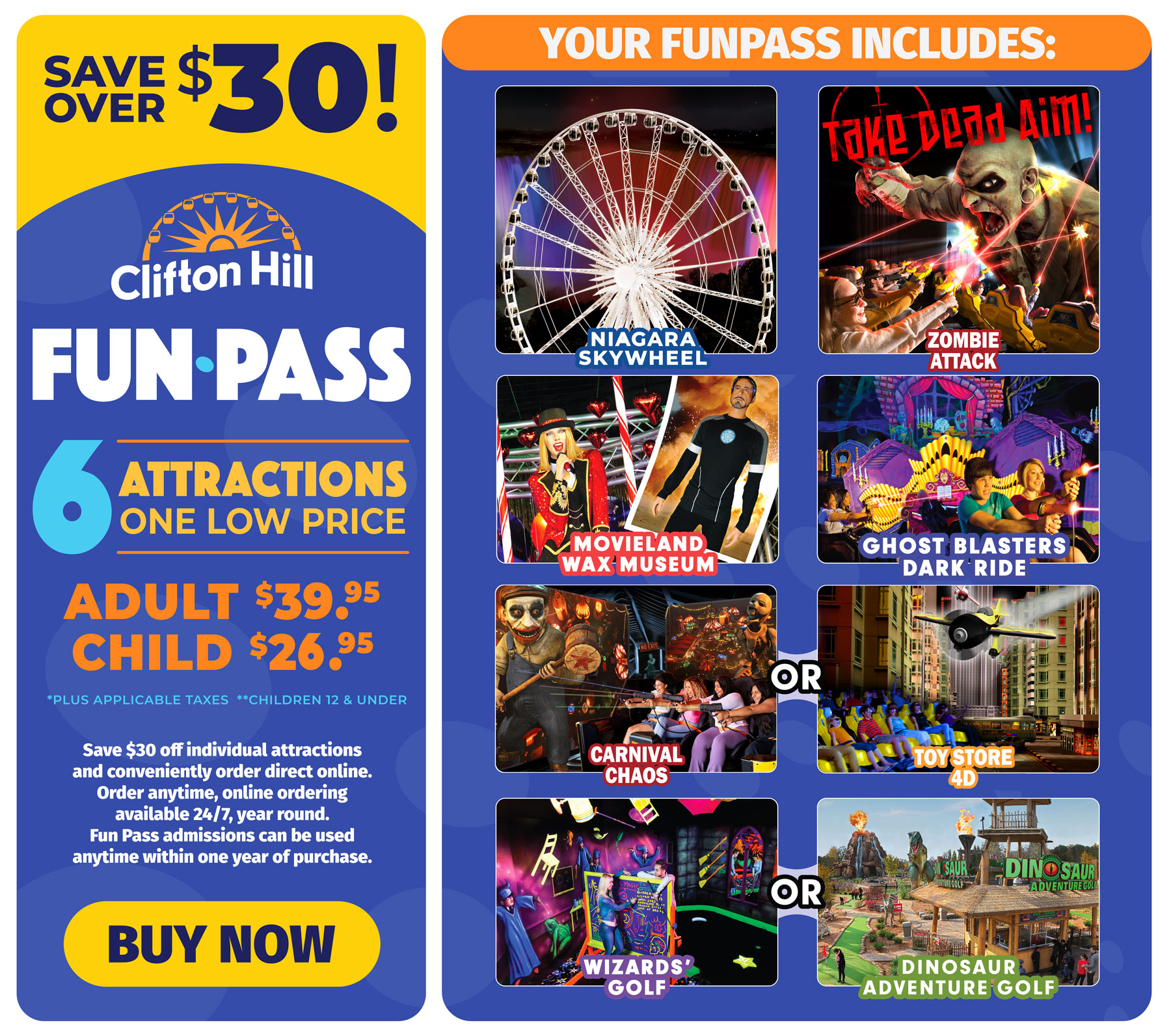 Clifton Hill FUN PASS | Clifton Hill Niagara Falls, Canada